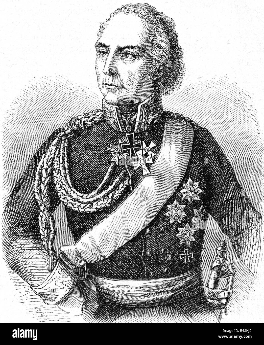 Yorck von Wartenburg, Ludwig Graf, 26.9.1759 - 4.10.1830, Prussian ...