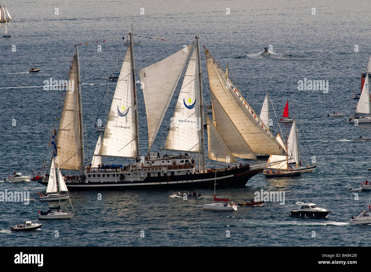 "Funchal 500 tall ships regatta". Cornwall. UK Stock Photo - Alamy