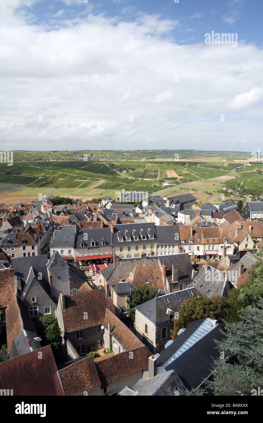 The hilltop town of Sancerre in the Loire valley in France Stock Photo ...