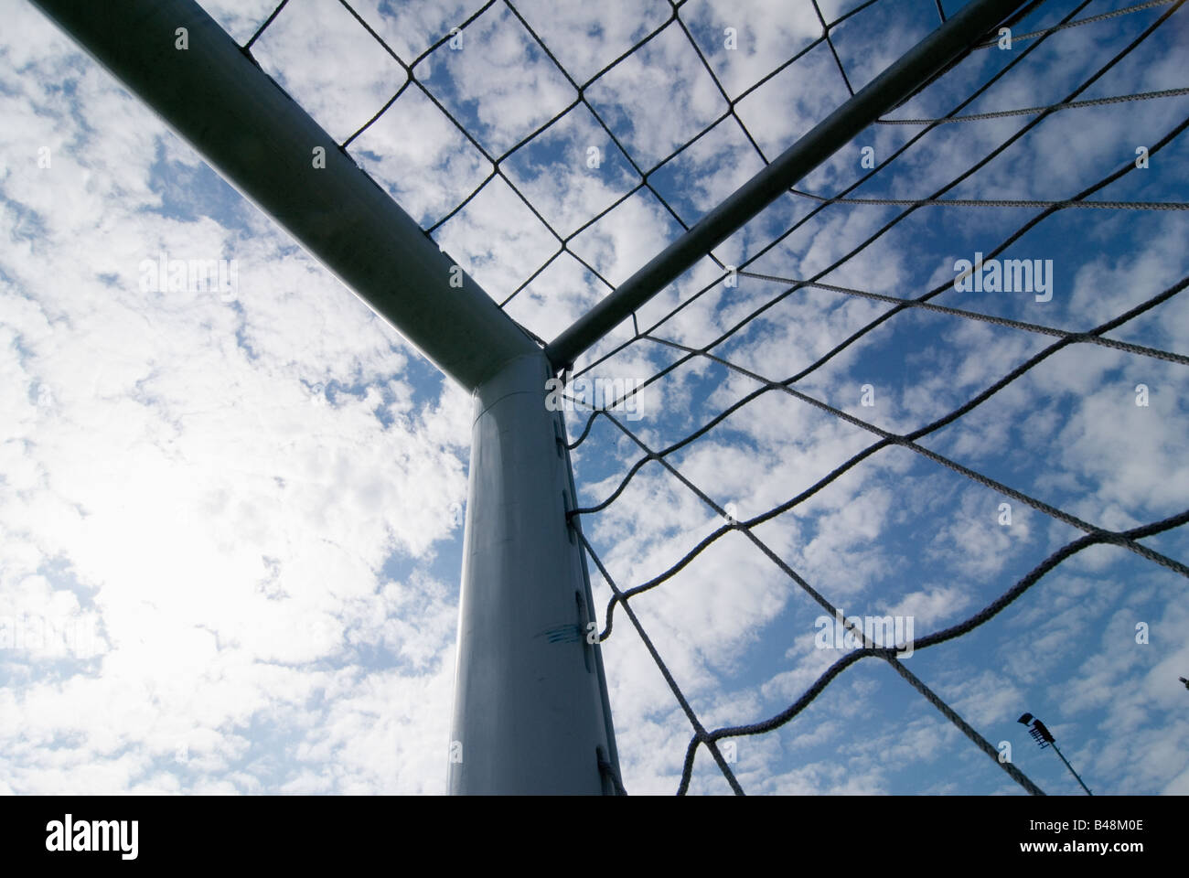 football goal top right corner Stock Photo - Alamy