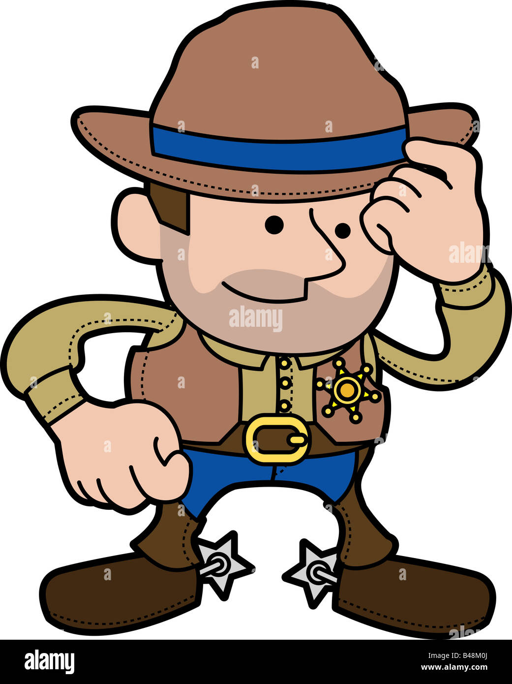 Cartoon sheriff hi-res stock photography and images - Alamy