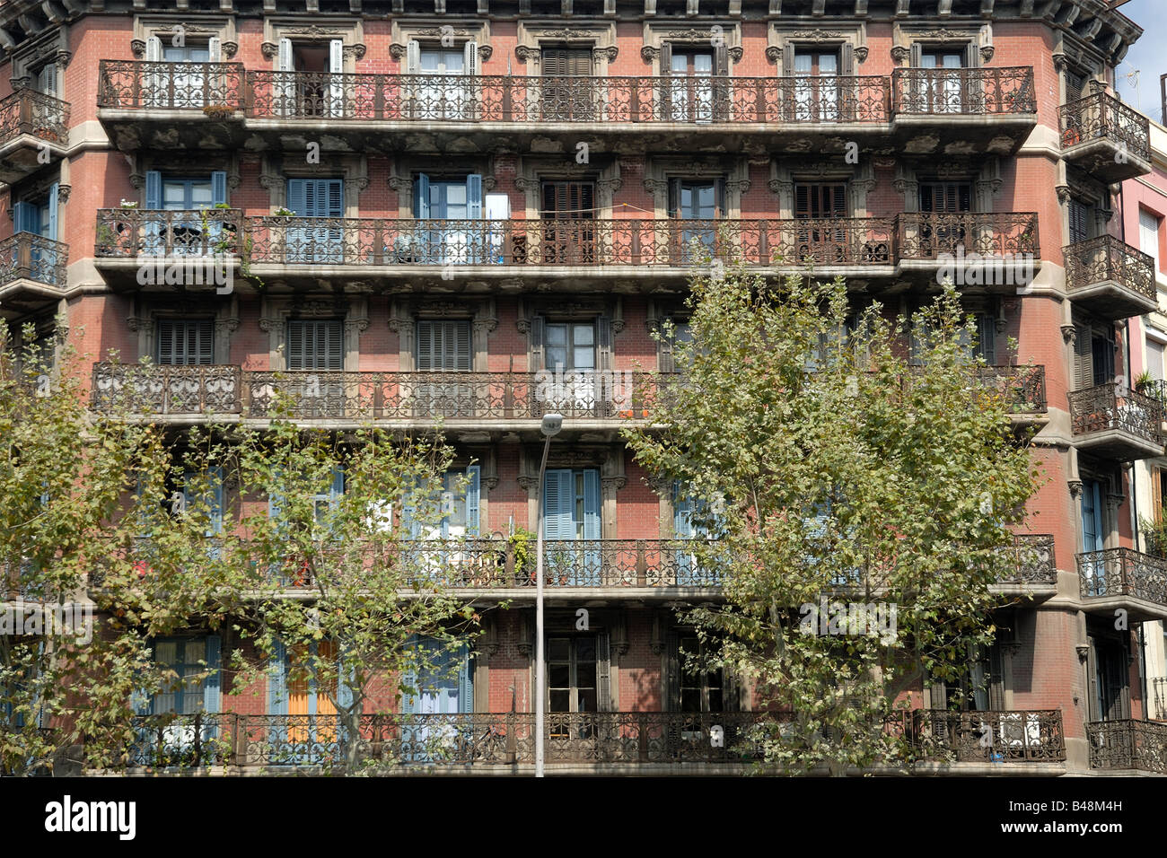 Beautiful building in Barcelona, Spain Stock Photo - Alamy