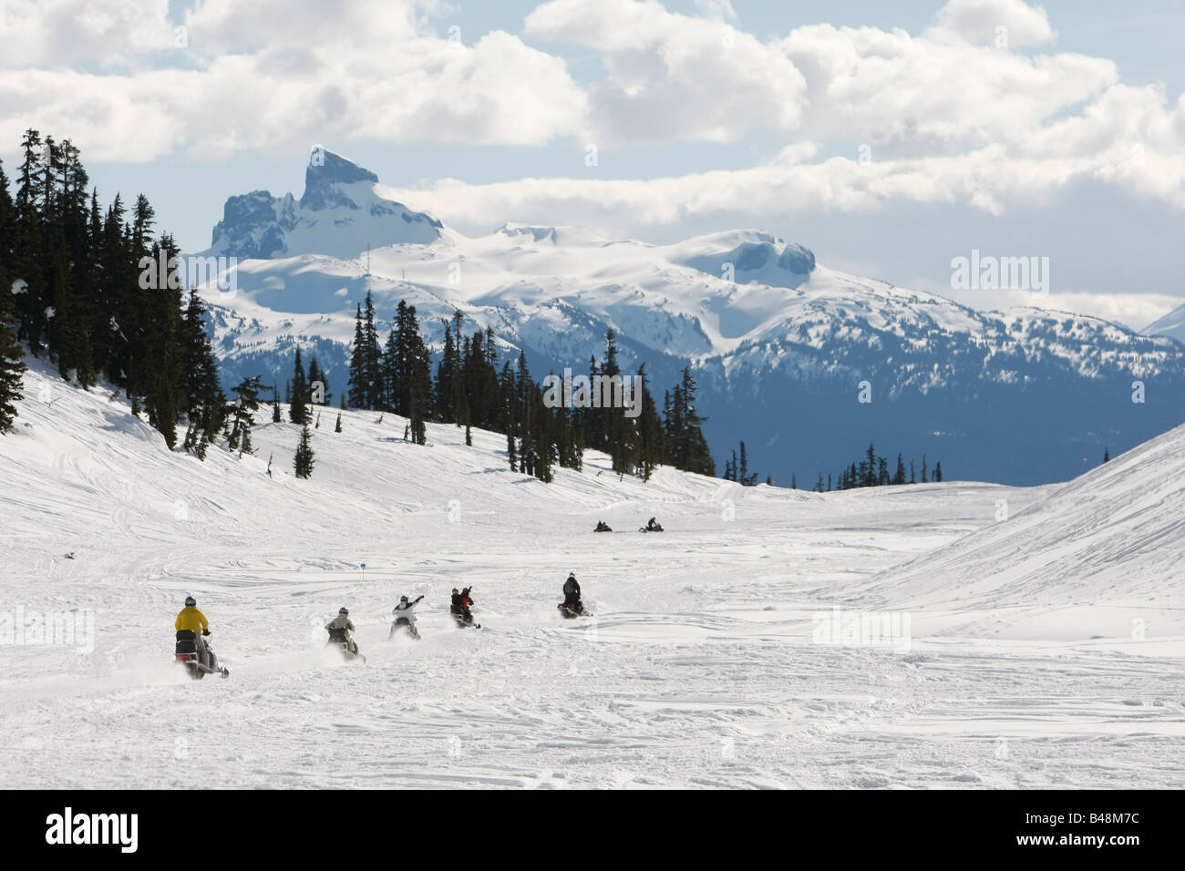 snowmobile adventure tour in Whistler British Columbia Stock Photo - Alamy