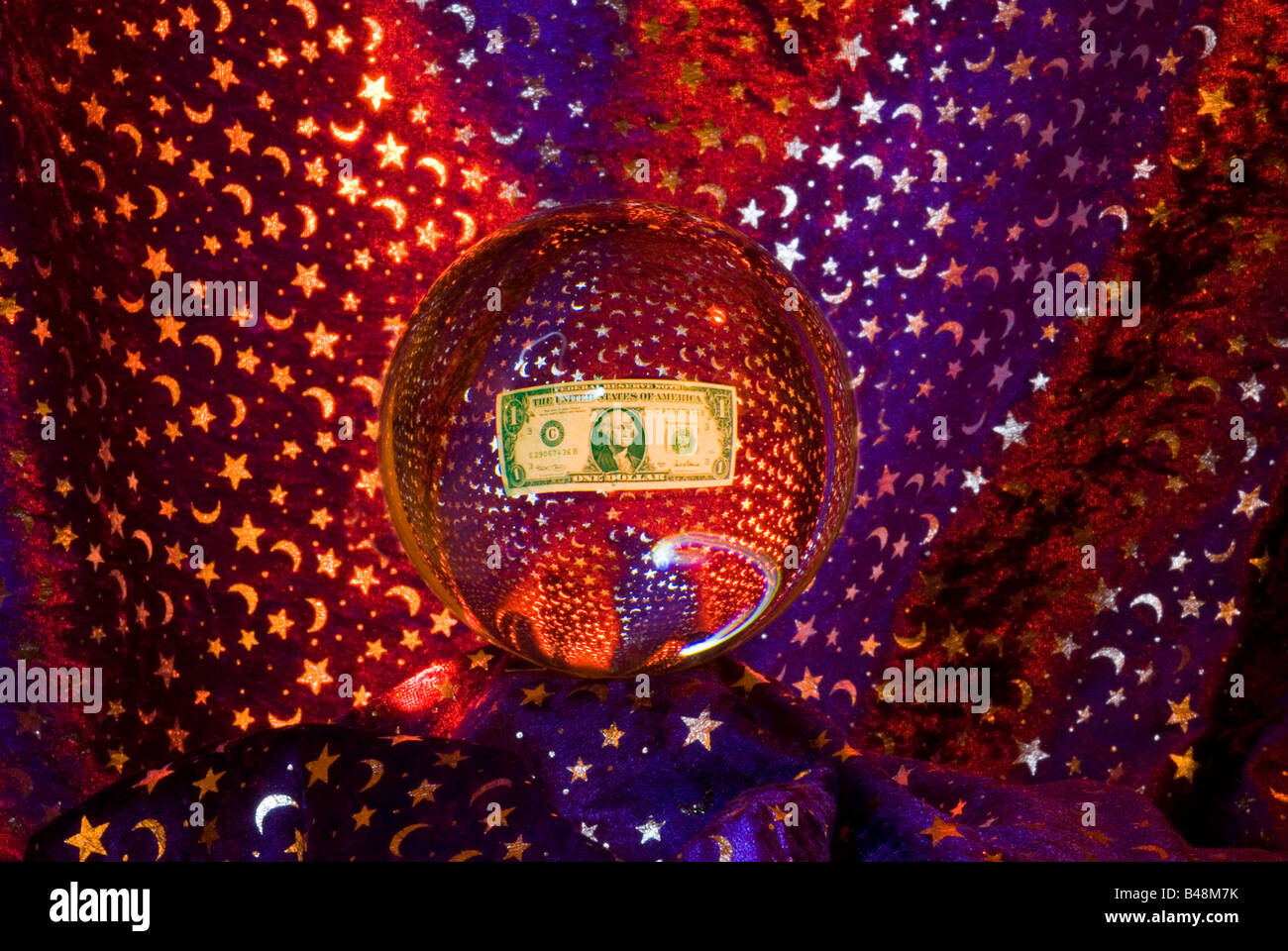 us dollar in crystal ball Stock Photo - Alamy