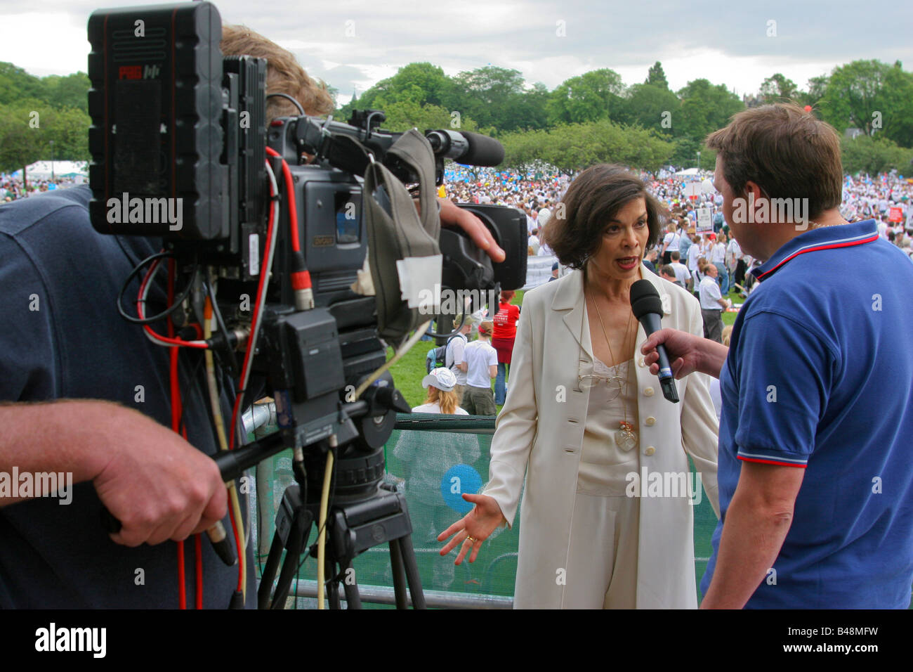 "Bianca Jagger" human rights activist, Edinburgh, Scotland UK Stock ...