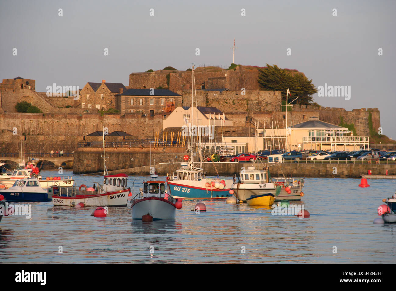 castle cornet st peter's port guernsey channel island summertime europe ...