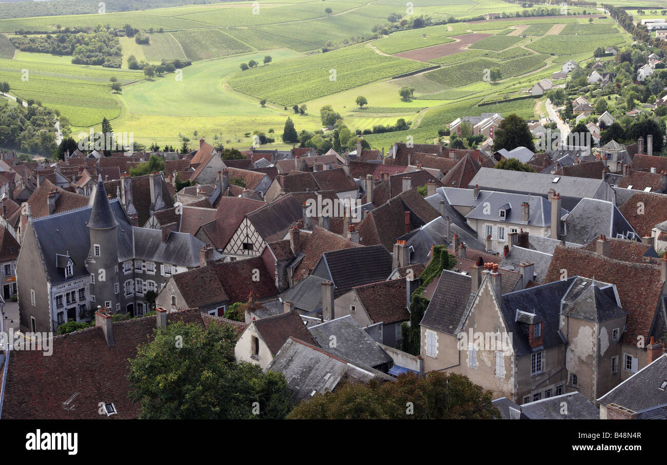 The hilltop town of Sancerre in the Loire valley in France Stock Photo ...