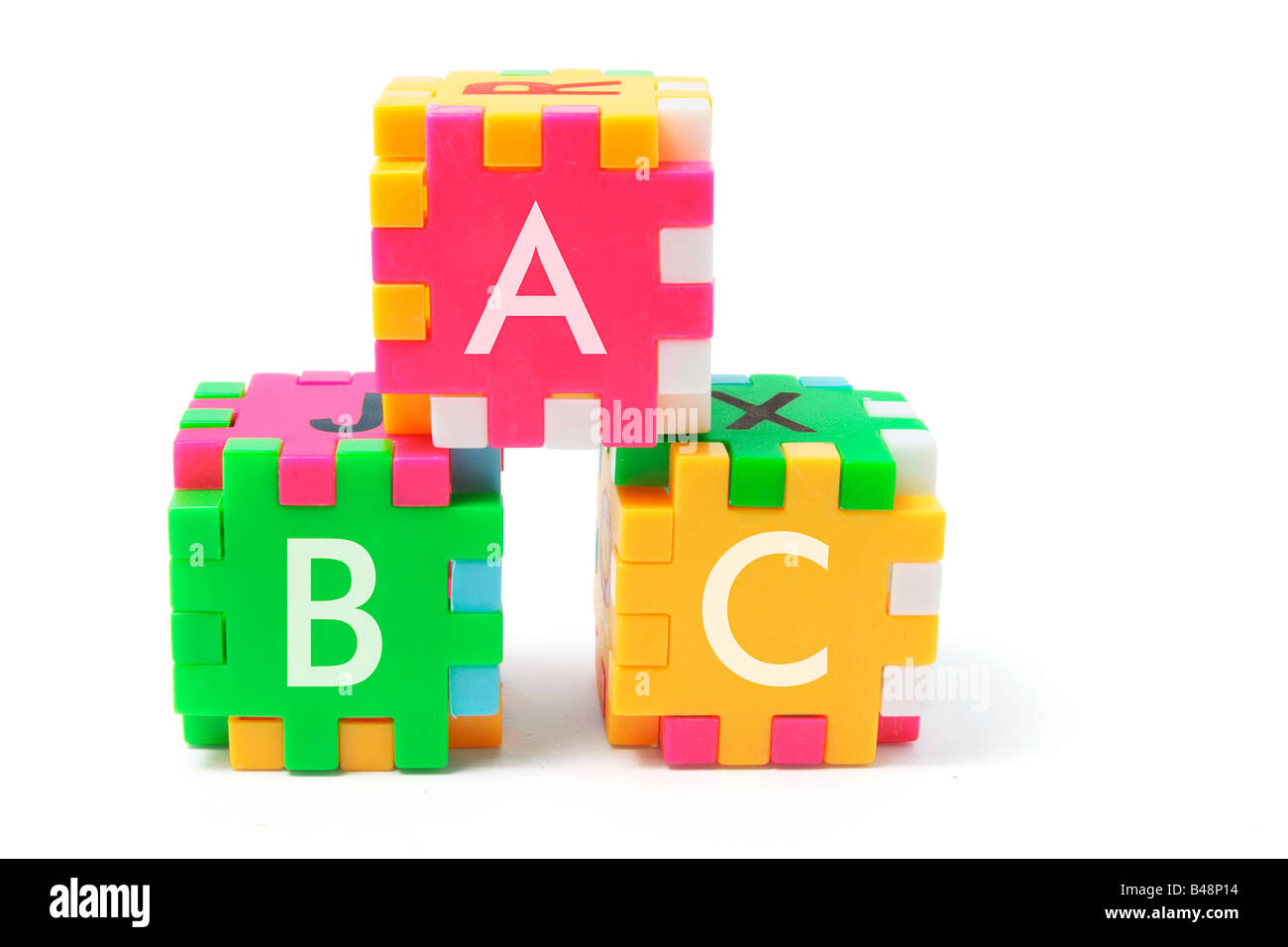 Alphabet Puzzle Cubes Stock Photo - Alamy