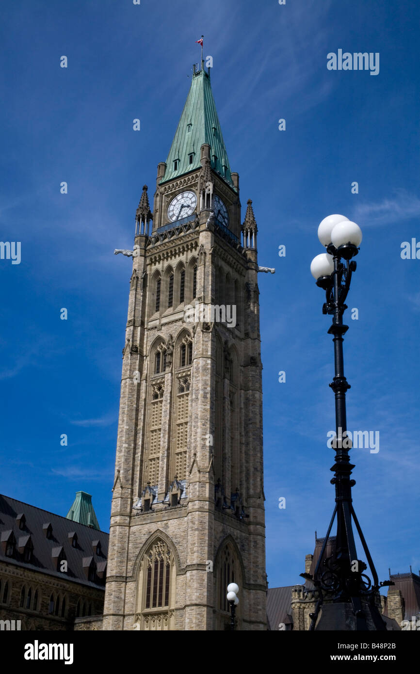 Peace Tower, Parliament building, Ottawa, Ontario, Canada Stock Photo ...