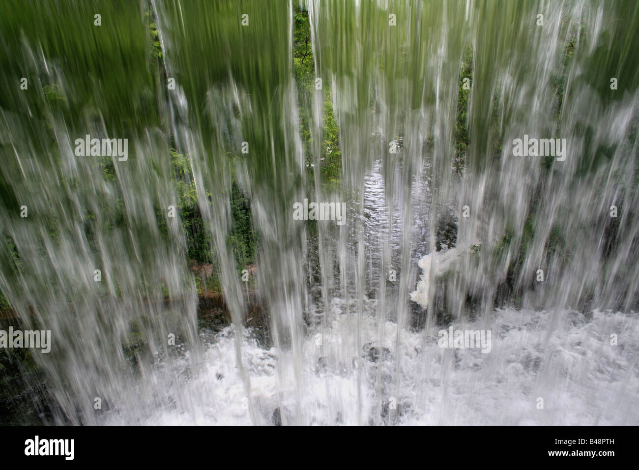 Behind the Waterfall Stock Photo - Alamy