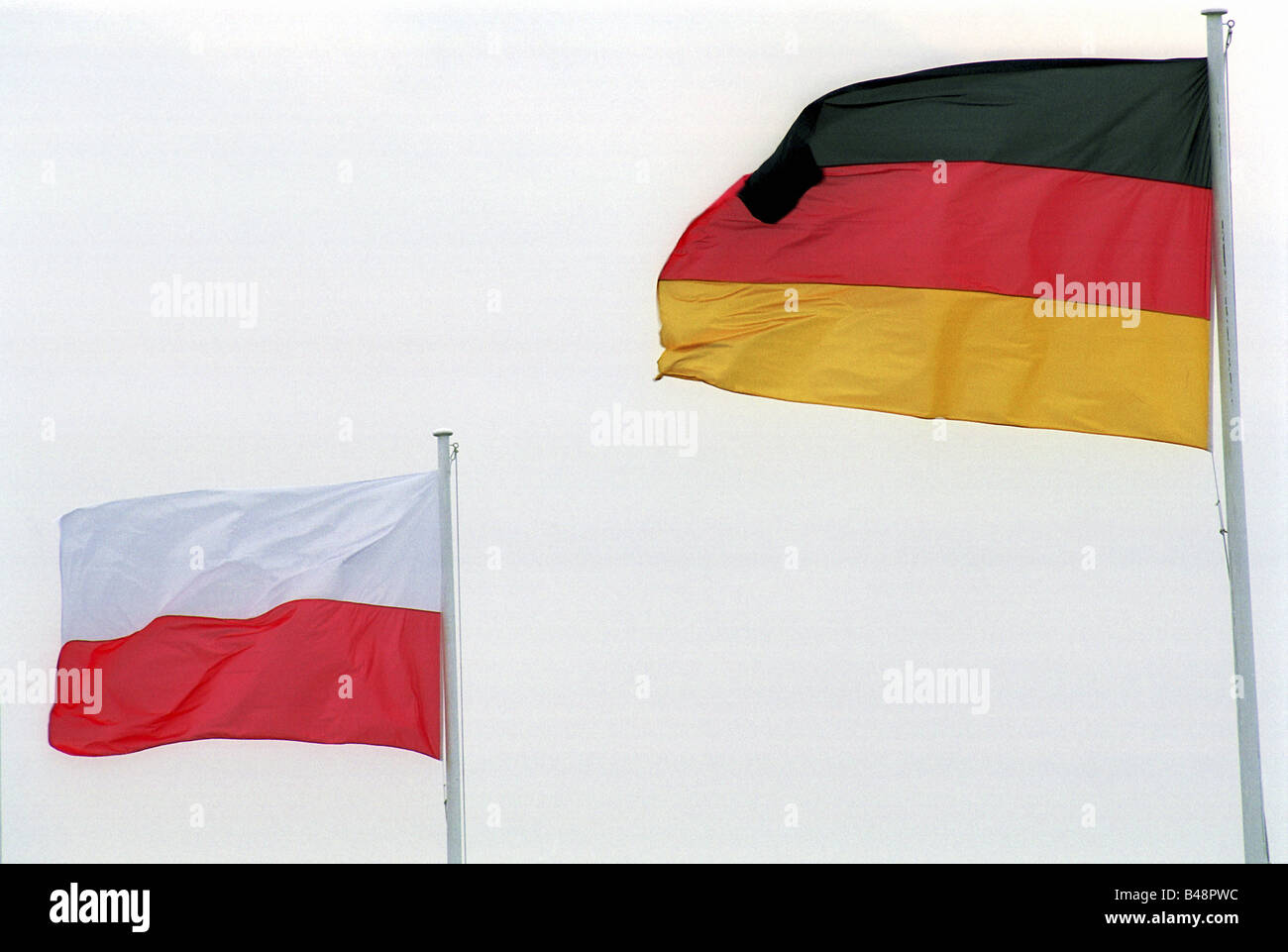 Polish and German flags Stock Photo - Alamy