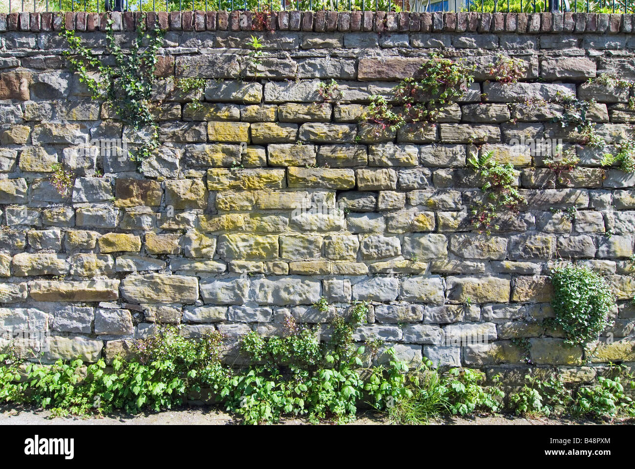 old stone wall in Essen Werden Germany Stock Photo - Alamy