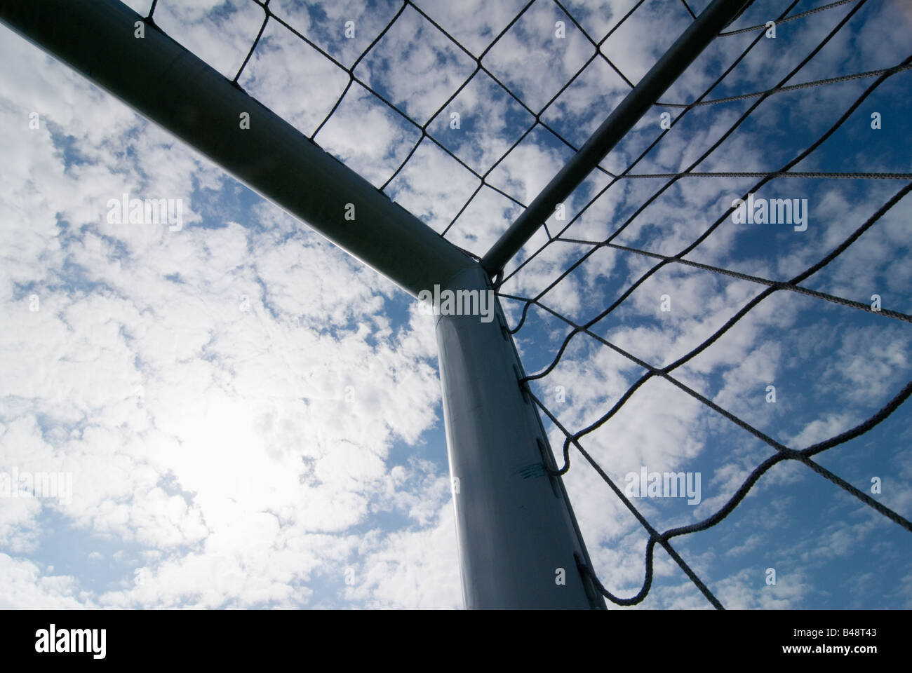 football goal top right corner Stock Photo - Alamy