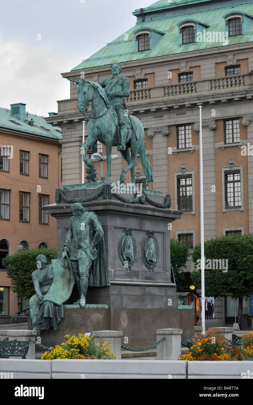 Statue of Swedish king Gustav in Stokholm Stock Photo - Alamy
