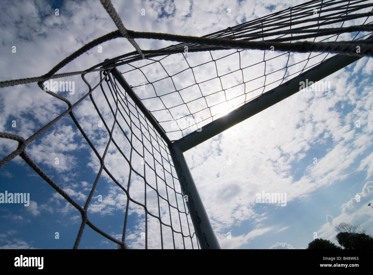 football goal top left corner Stock Photo - Alamy