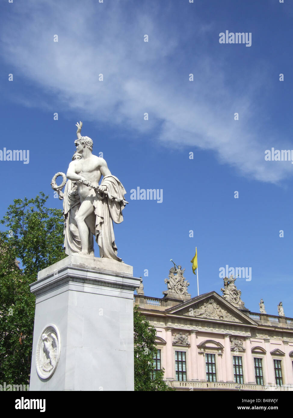 statue and German Historic Museum in Berlin Germany Stock Photo - Alamy