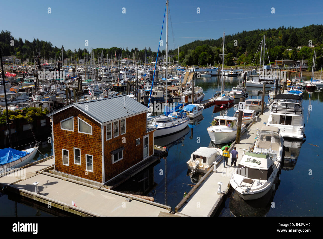 Marina at Gibsons, Sunshine Coast, British Columbia, Canada Stock Photo ...