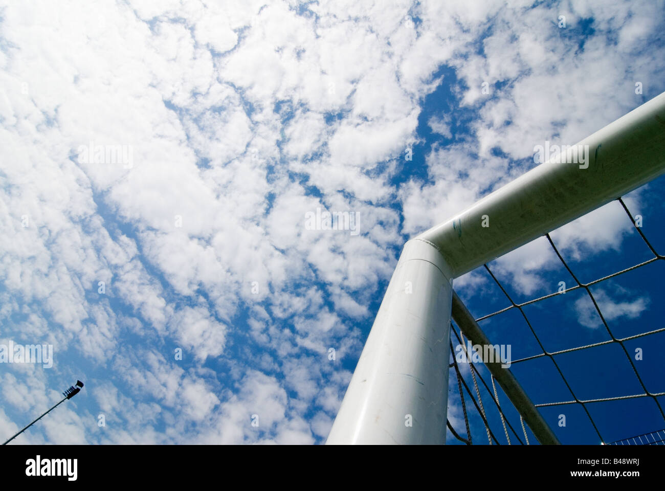football goal top right corner Stock Photo - Alamy