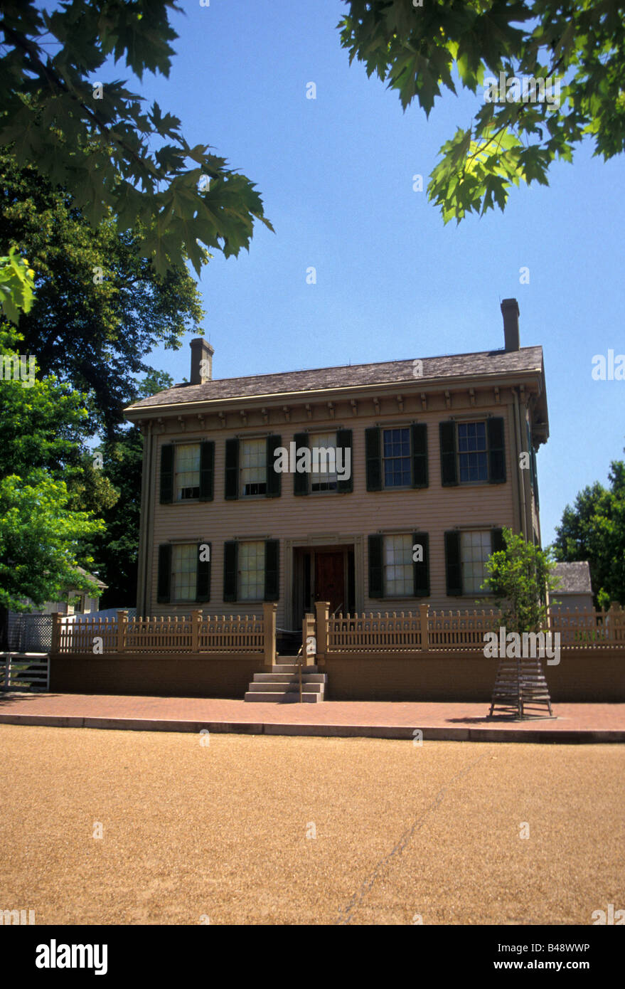 Historic Abraham Lincoln home Springfield Illinois Stock Photo - Alamy