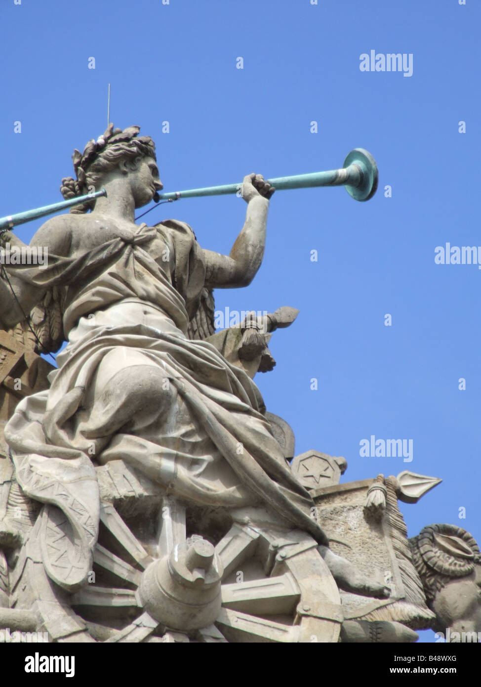statue and German Historic Museum in Berlin Germany Stock Photo - Alamy