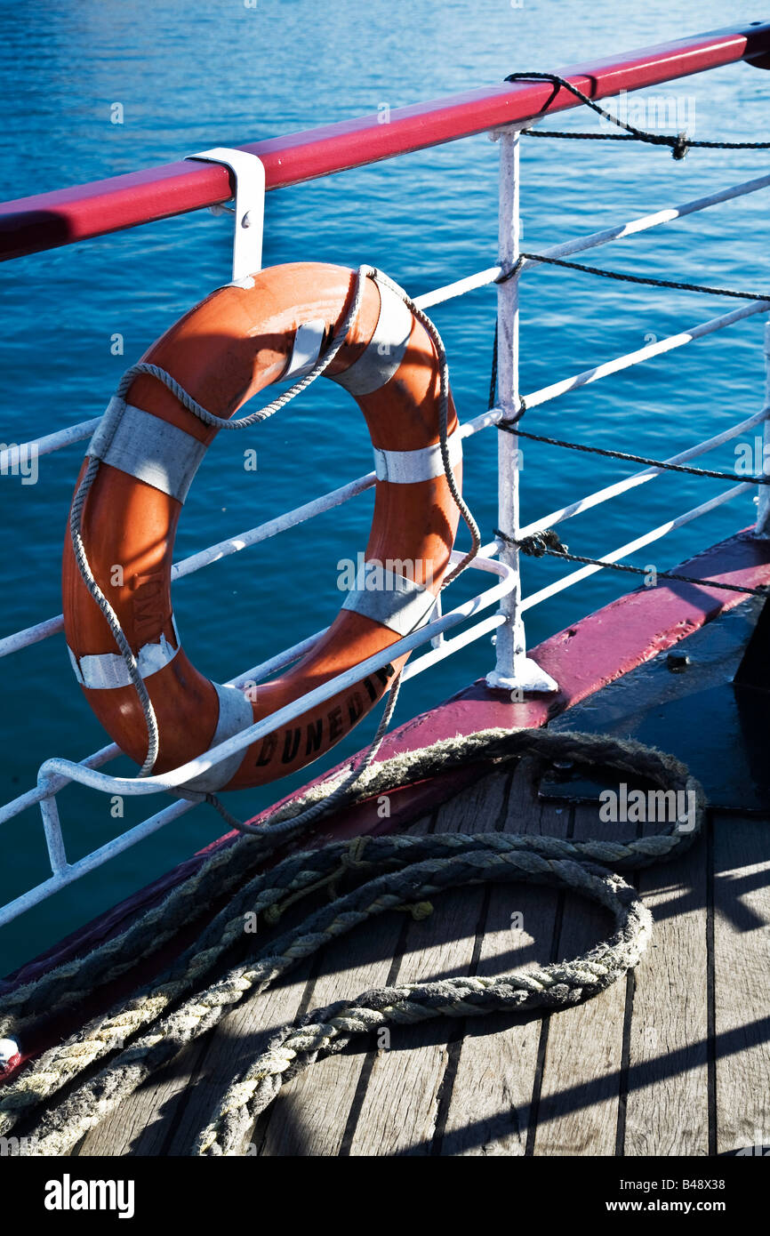 Life saver on a boat Stock Photo - Alamy