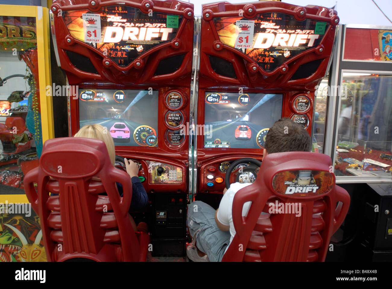 Visitors play videogames in Astroland in Coney Island in the Brooklyn ...
