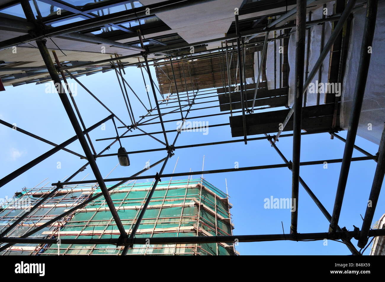 Scaffolding on a building, London, UK Stock Photo - Alamy