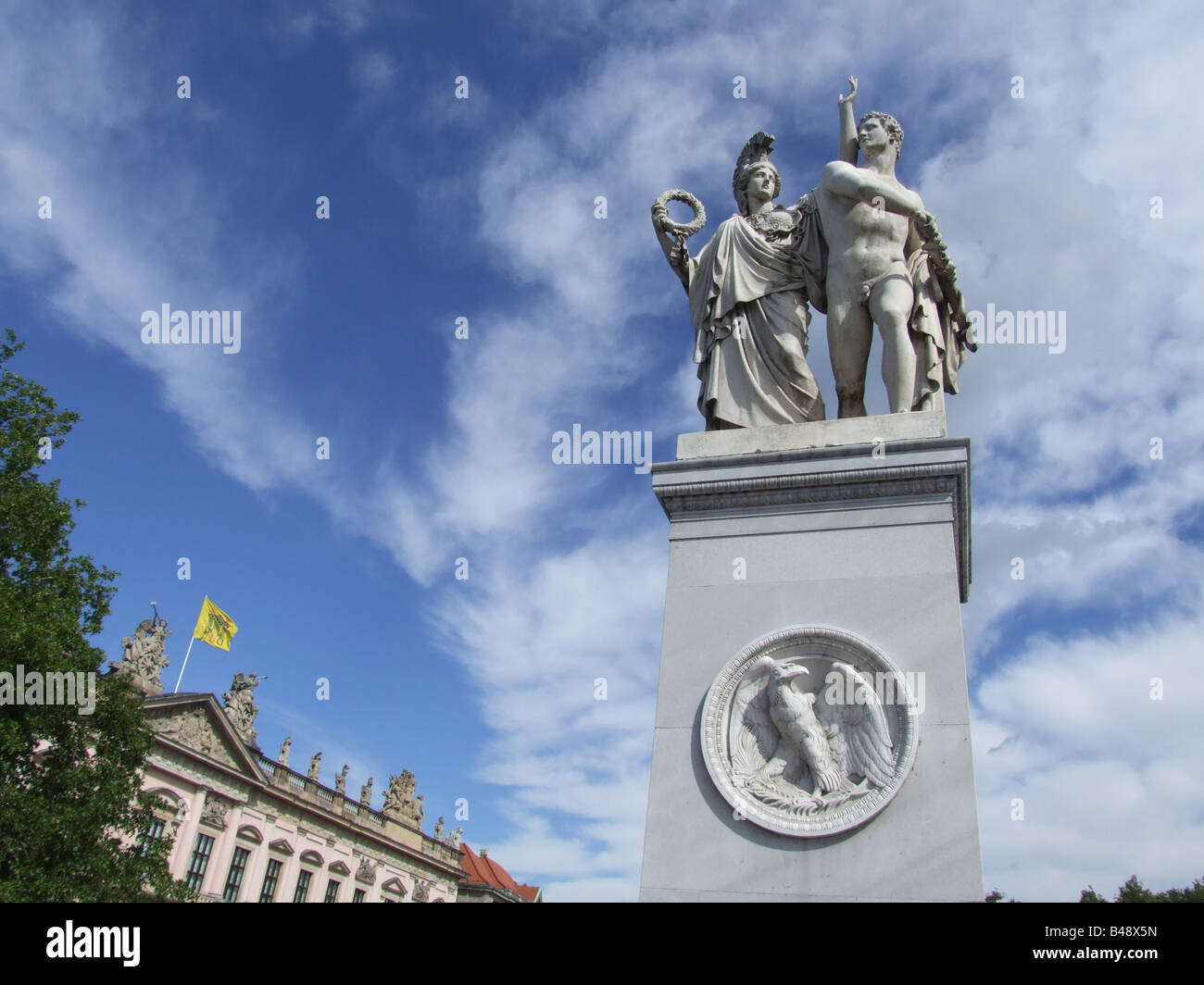 statue and German Historic Museum in Berlin Germany Stock Photo - Alamy