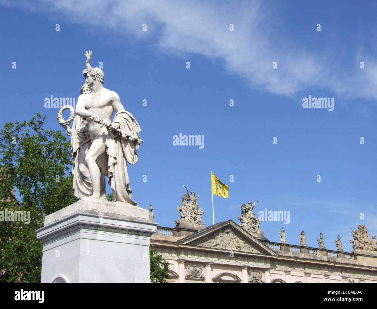 statue and German Historic Museum in Berlin Germany Stock Photo - Alamy