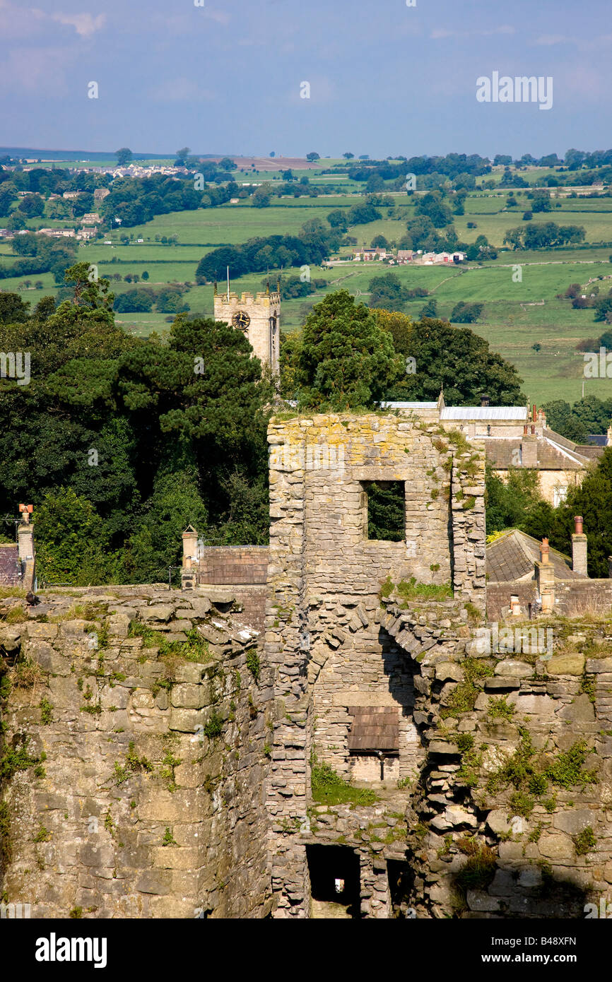 The Parish Church from the Castle Keep Middleham Wensleydale North ...