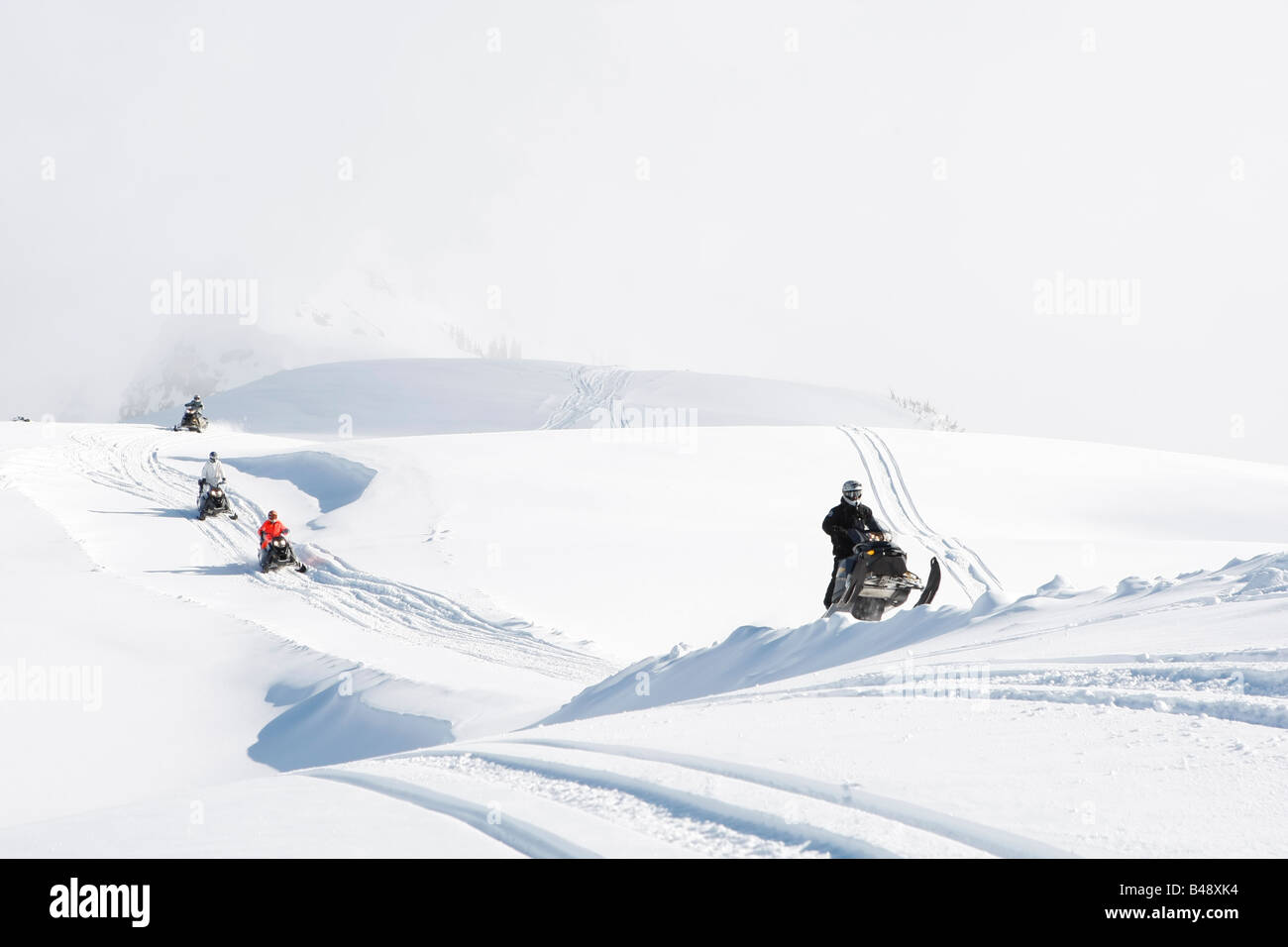 snowmobile adventure tour in Whistler British Columbia Stock Photo - Alamy