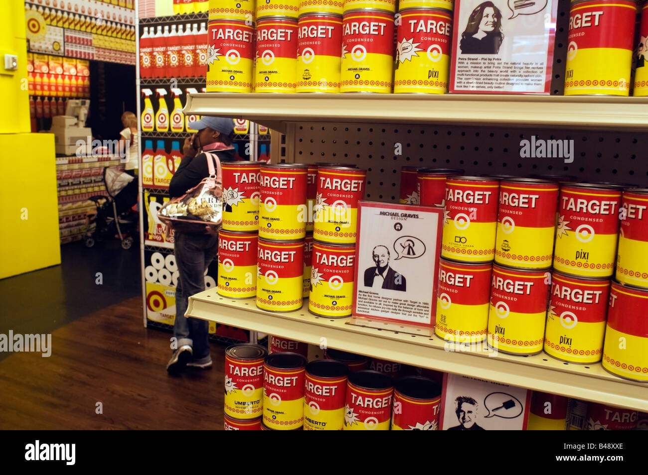 Customers shop for designer merchandise at a Target Bullseye Bodega pop ...