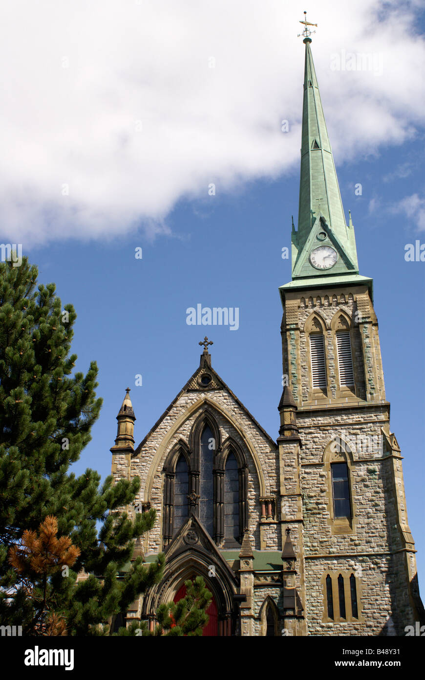 Gothic Revival style Trinity Church in the city of Saint John, New ...