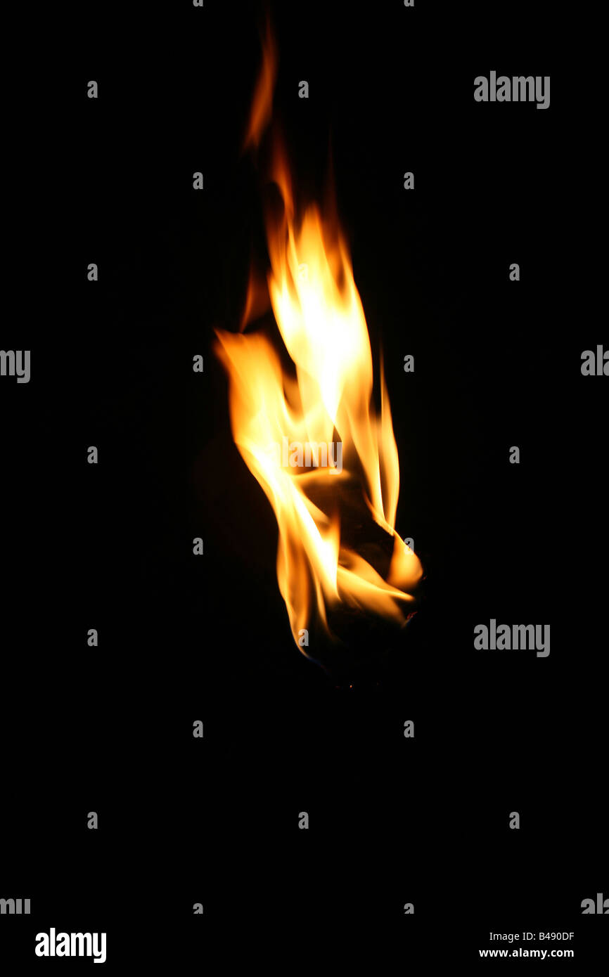 fire, flame over black background Stock Photo - Alamy