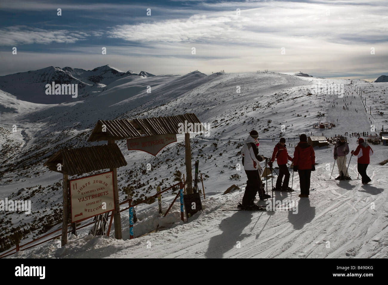 Mussala Peak in the distance, Rila mountain landscape Borovetz resort ...