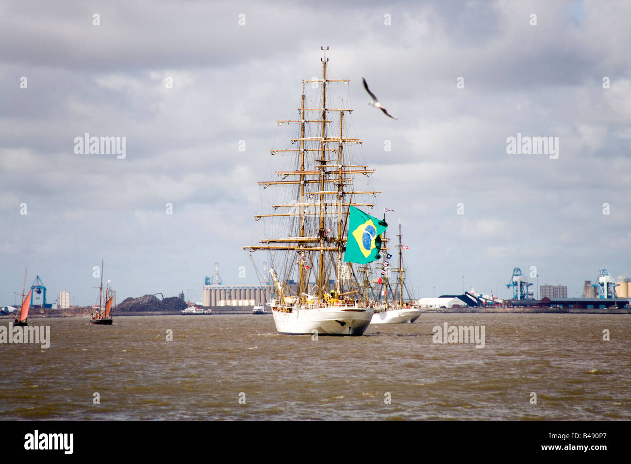Brazilian sailing ship the Cisne Branco at the Tall Ships race in ...