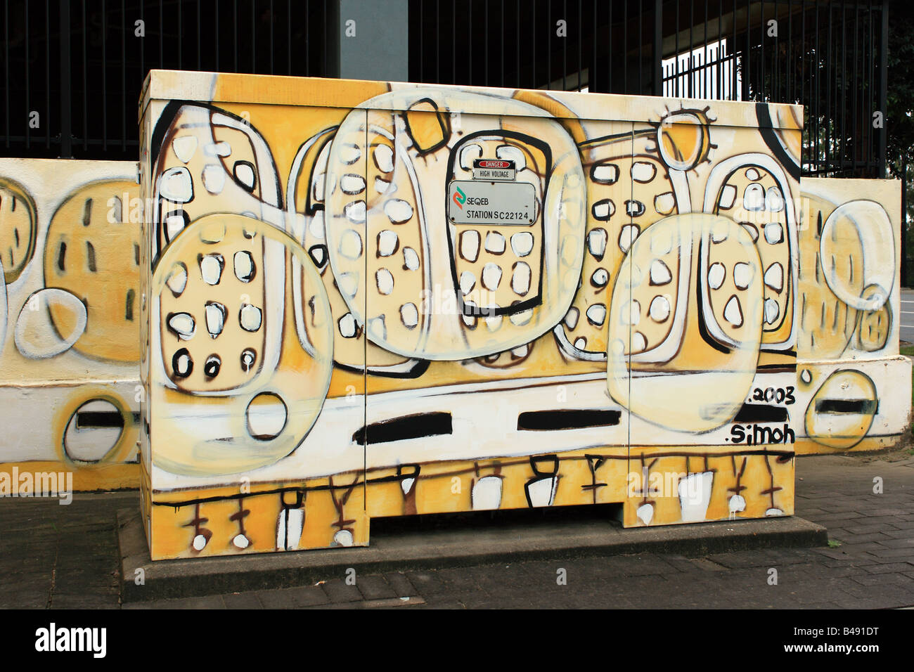 Graffiti on an Electric transformer Stock Photo - Alamy