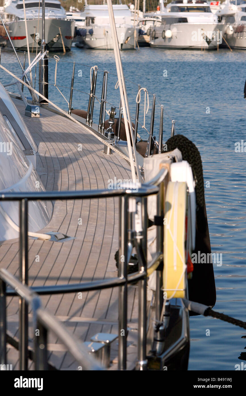 sail yacht deck detail at marina athens greece Stock Photo - Alamy