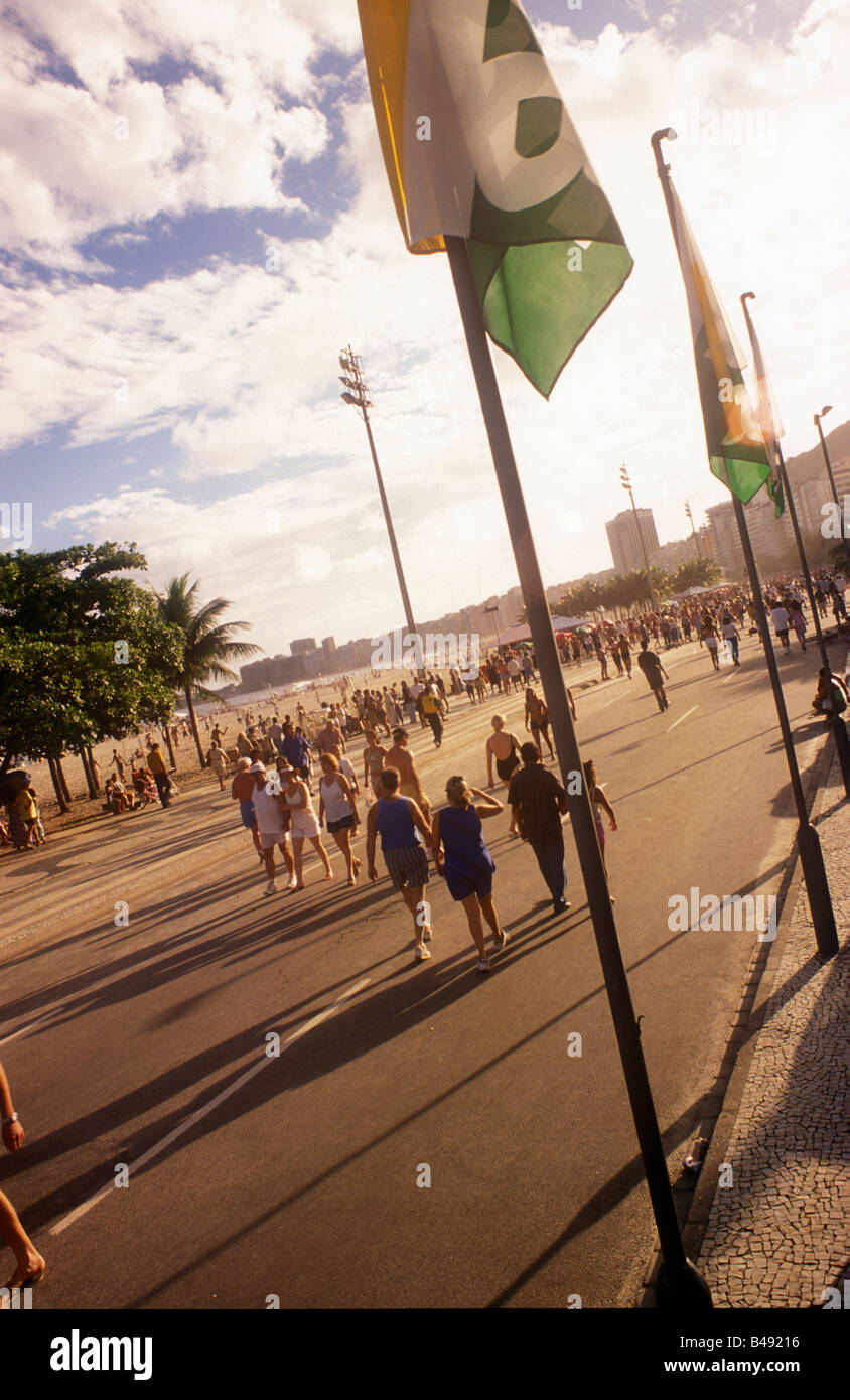 walking on brazilian coast, strol on brazilian sunset Stock Photo - Alamy
