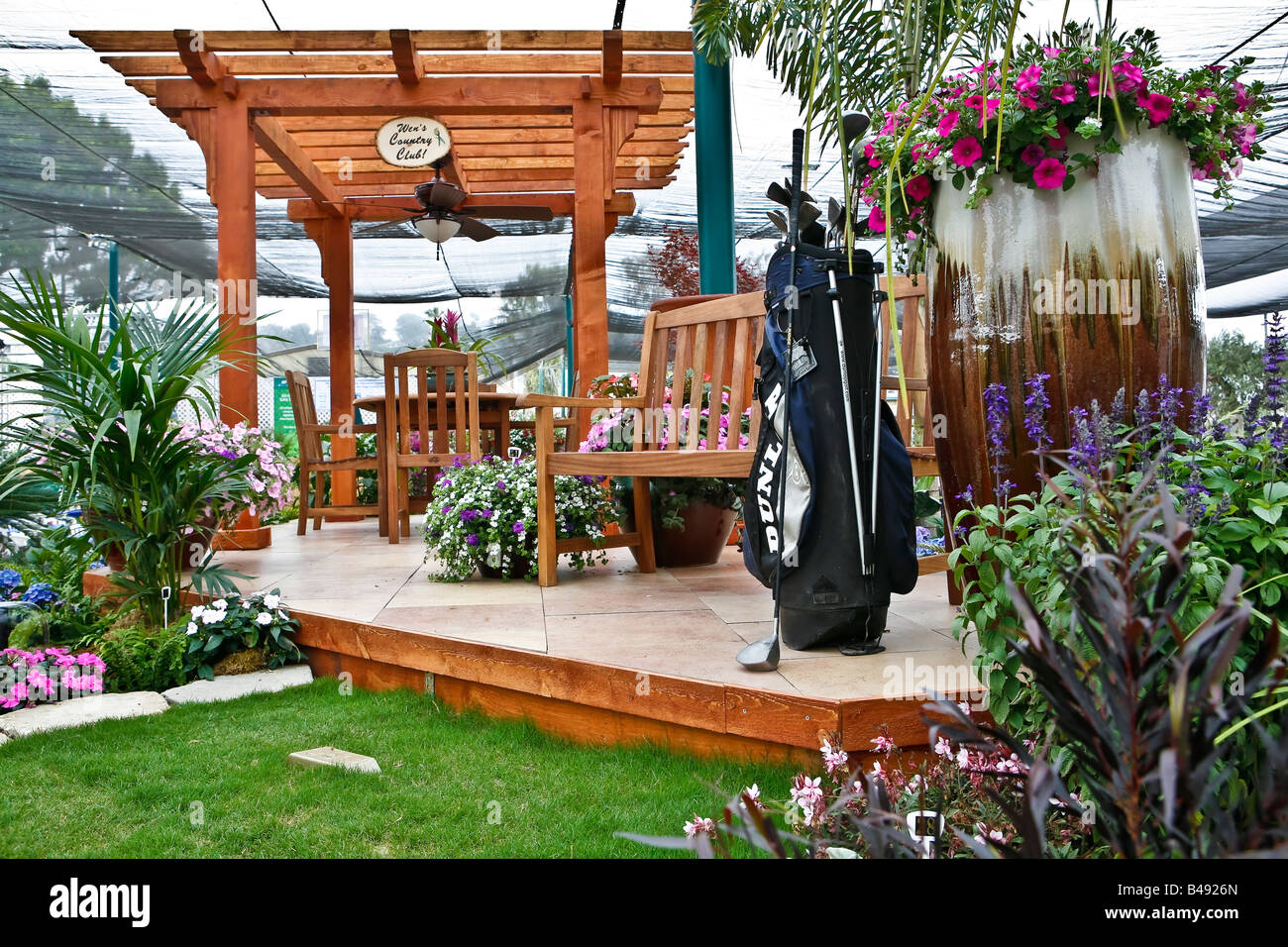 Patio landscape display at the San Diego County Fair in Del Mar CA US ...