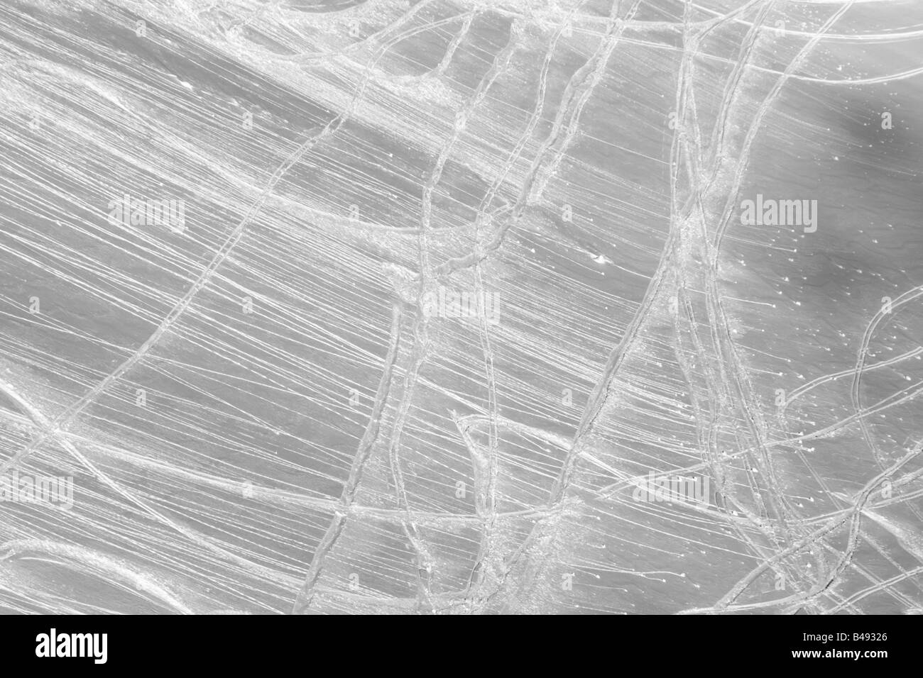 Ski tracks ans snow balls in the snow Stock Photo - Alamy