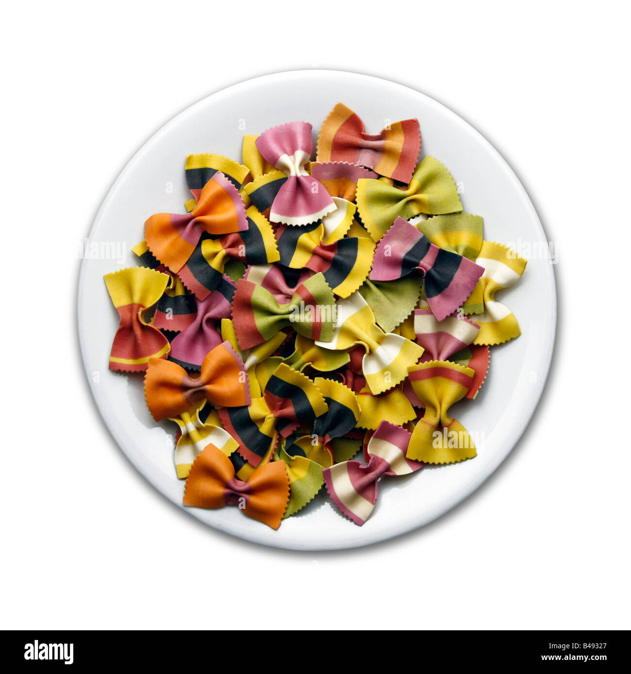 Bow tie pasta macro Cut Out Stock Images & Pictures - Alamy