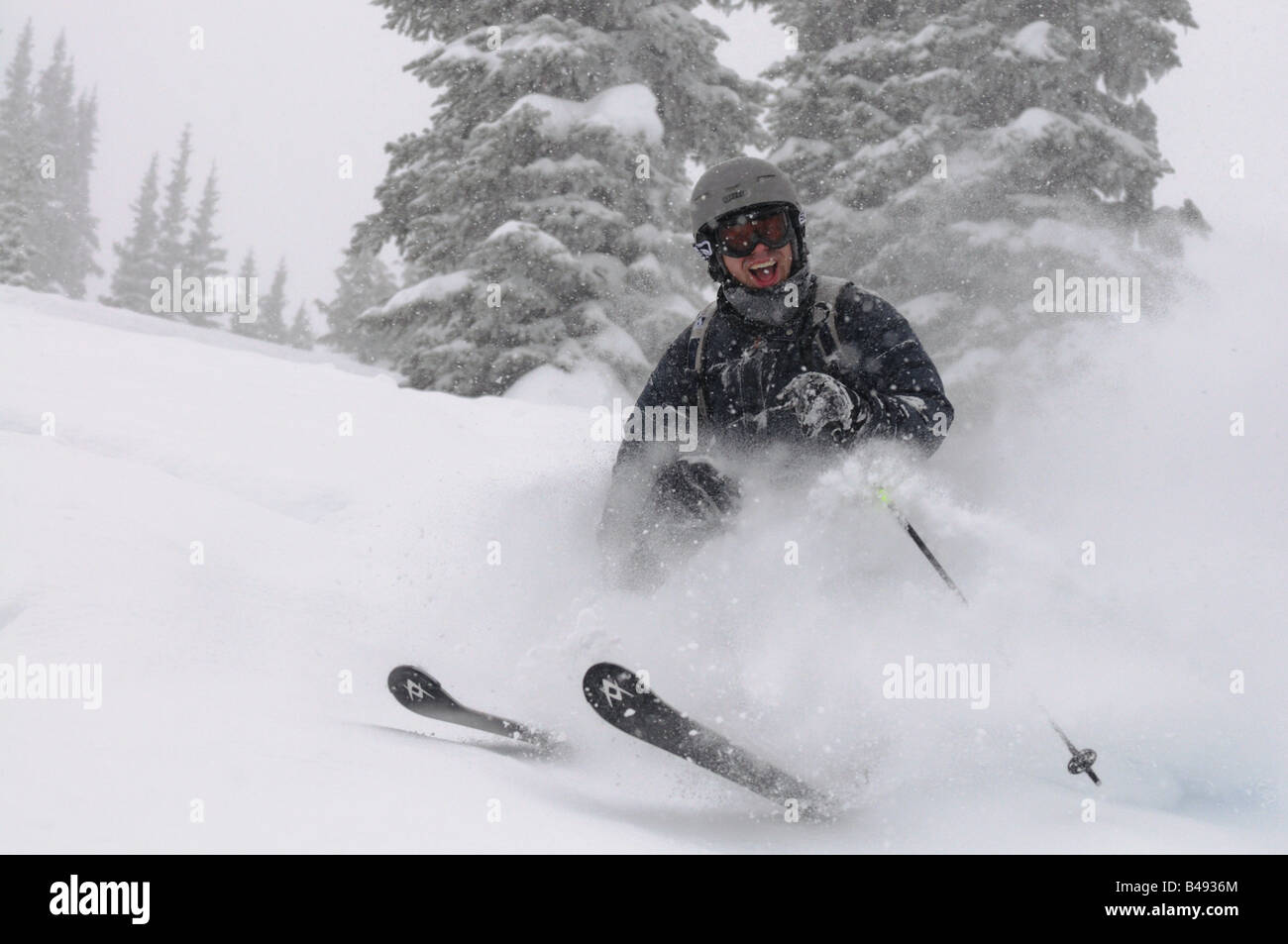 Man Deep Powder Skiing High Resolution Stock Photography and Images - Alamy