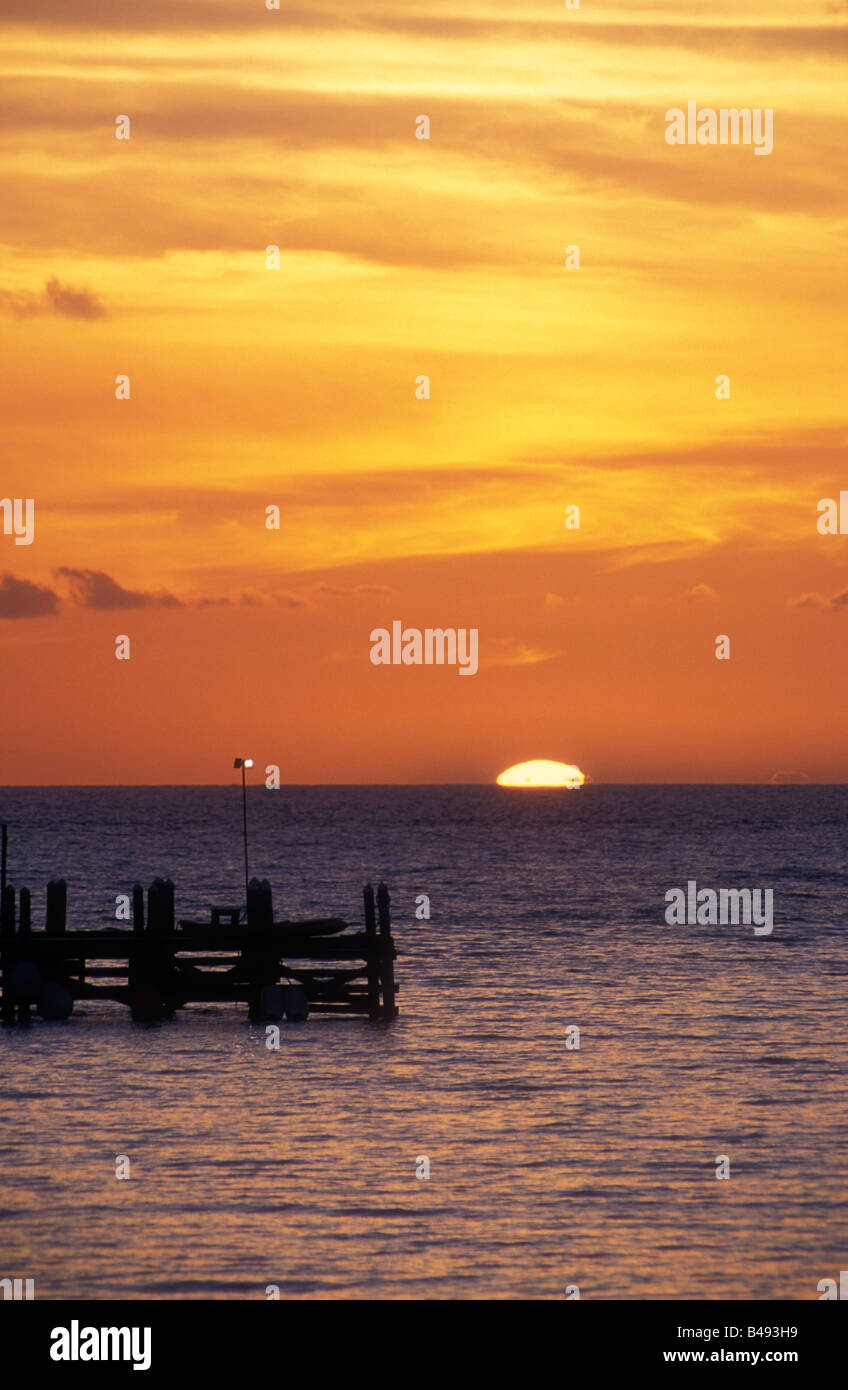 Sunset at Bahamas, Caribbean Sea Stock Photo - Alamy