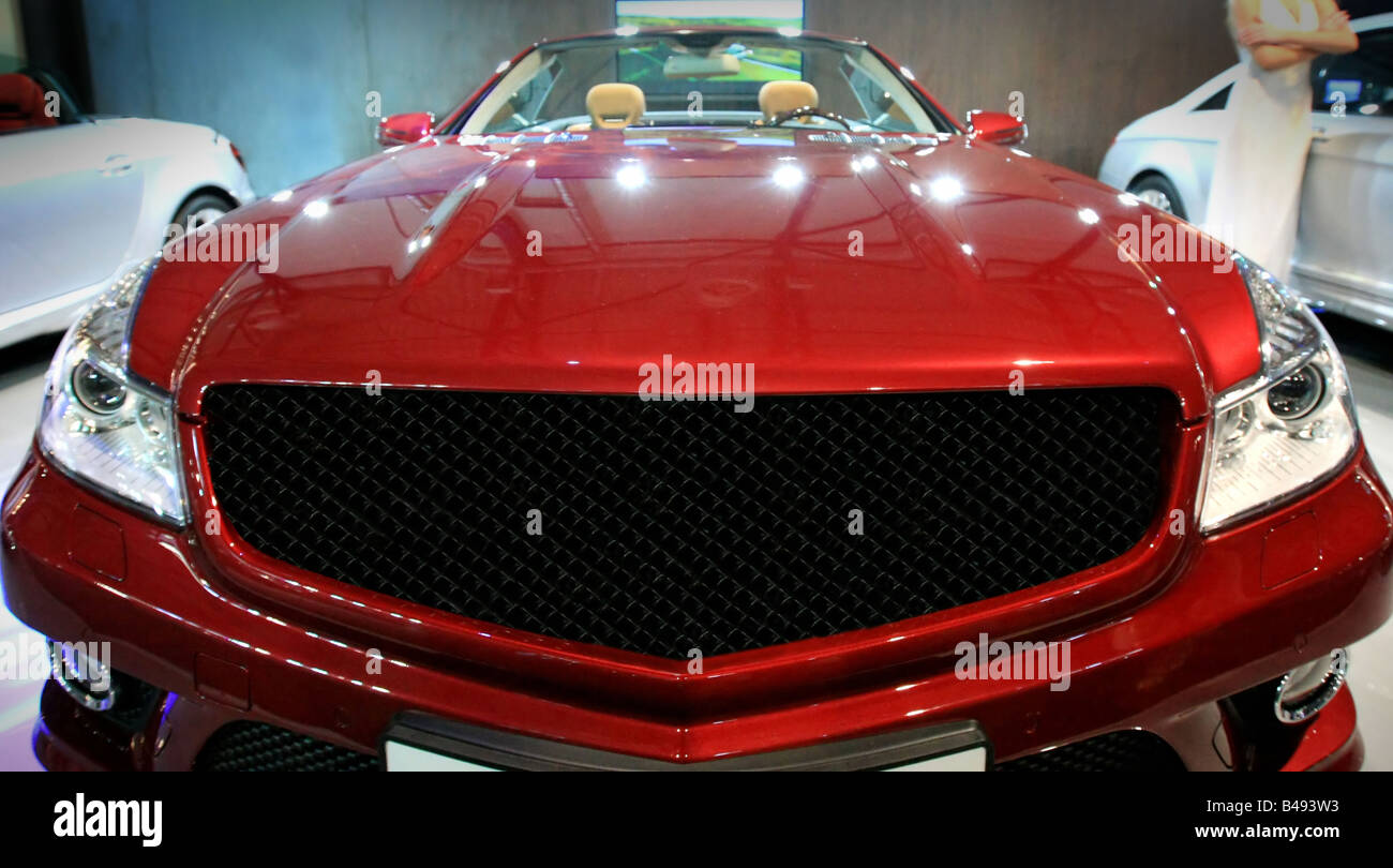 red car on a car show Stock Photo - Alamy