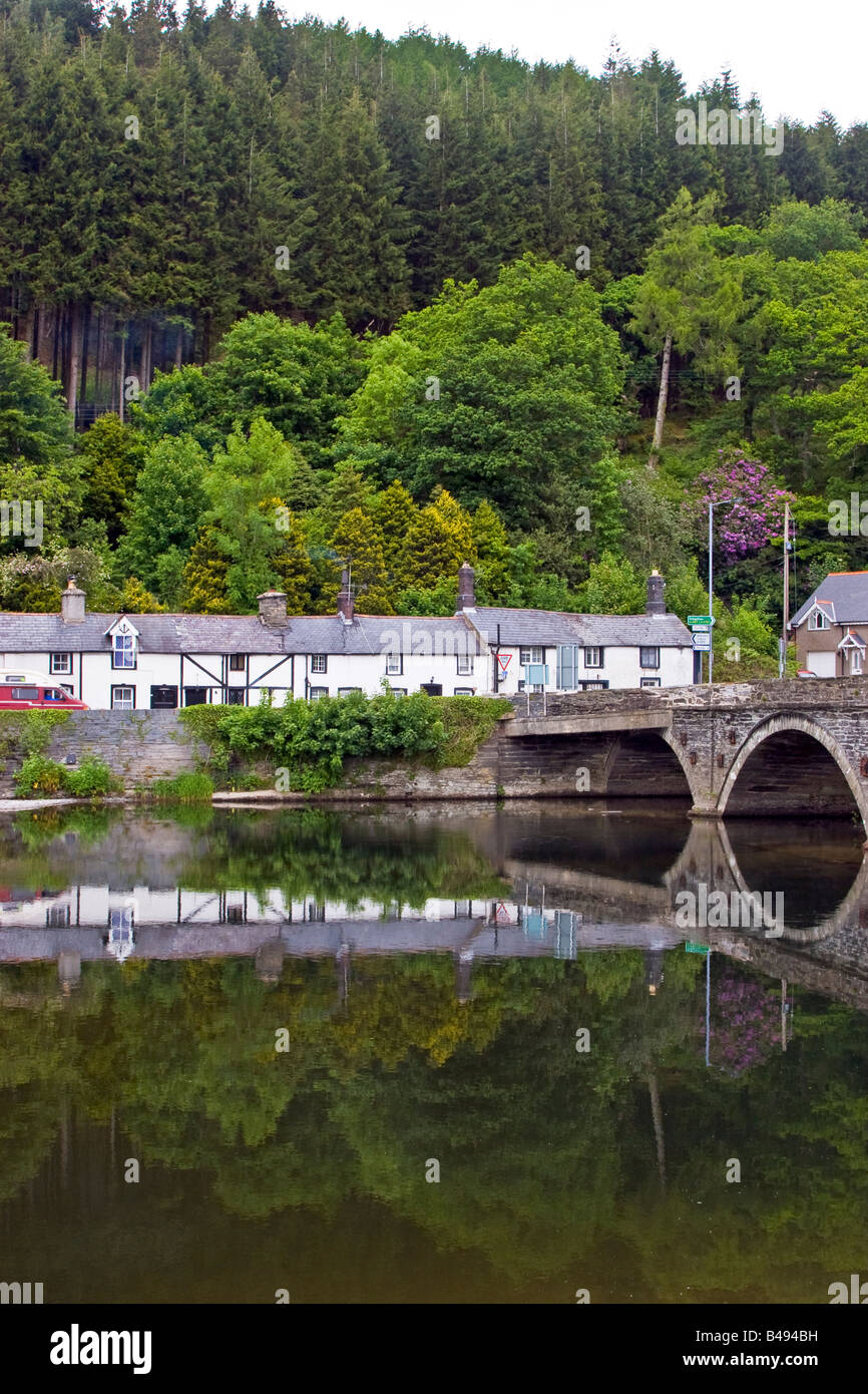 Dovey Bridge, the old road bridge over the river dyfi north of ...