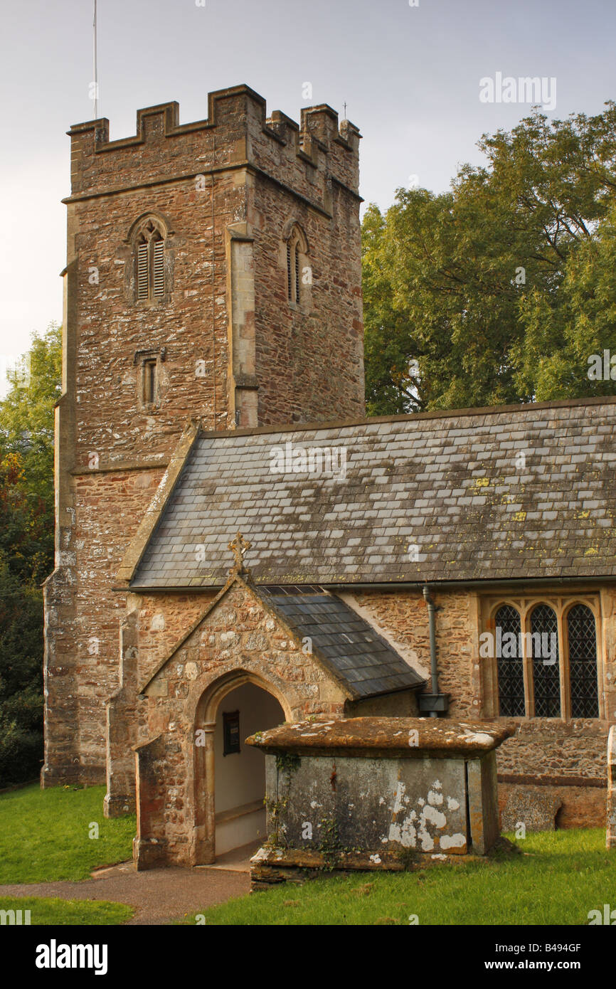 Side view of Aisholt Church Stock Photo - Alamy
