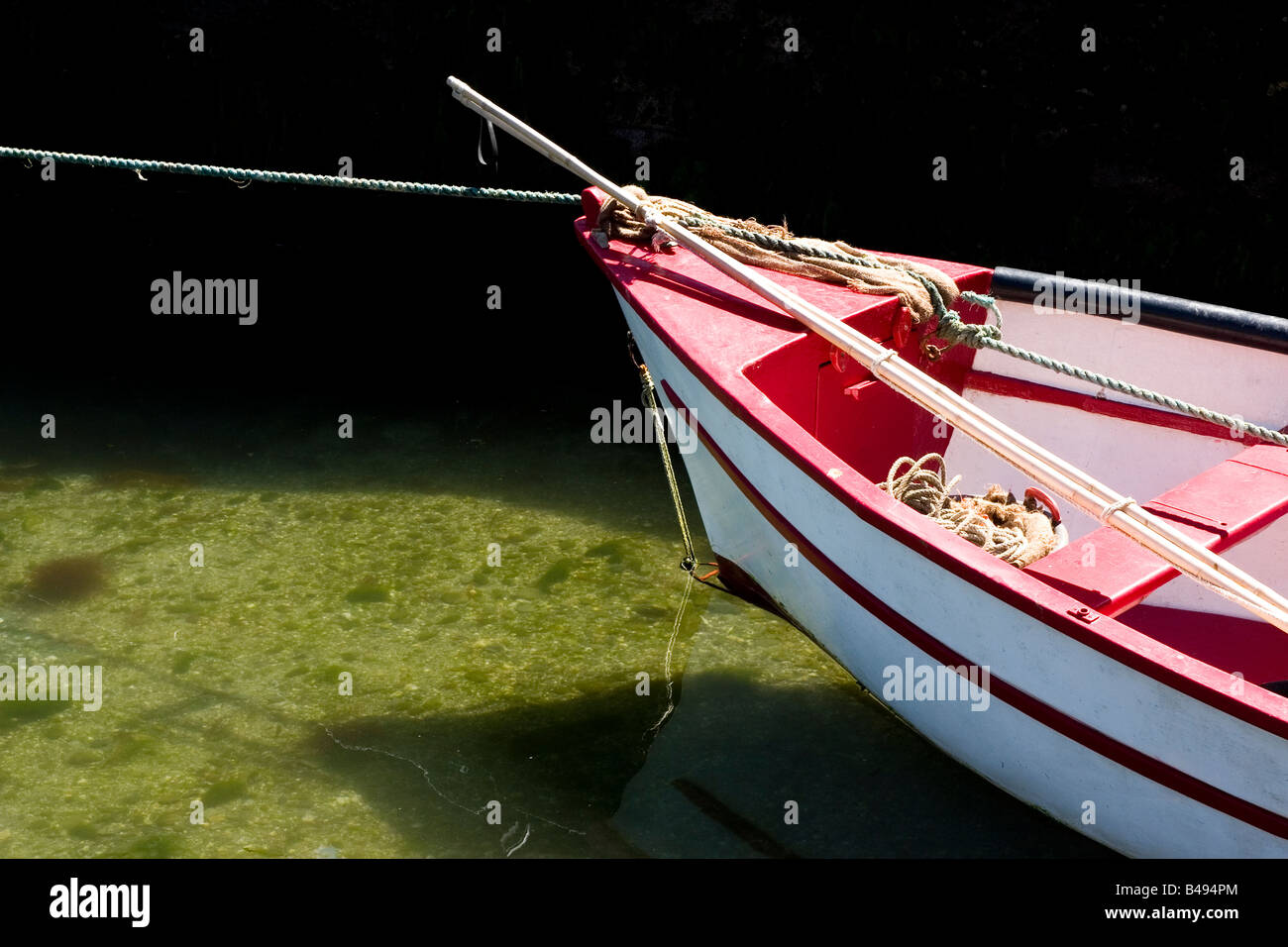 Boat on mooring Stock Photo - Alamy