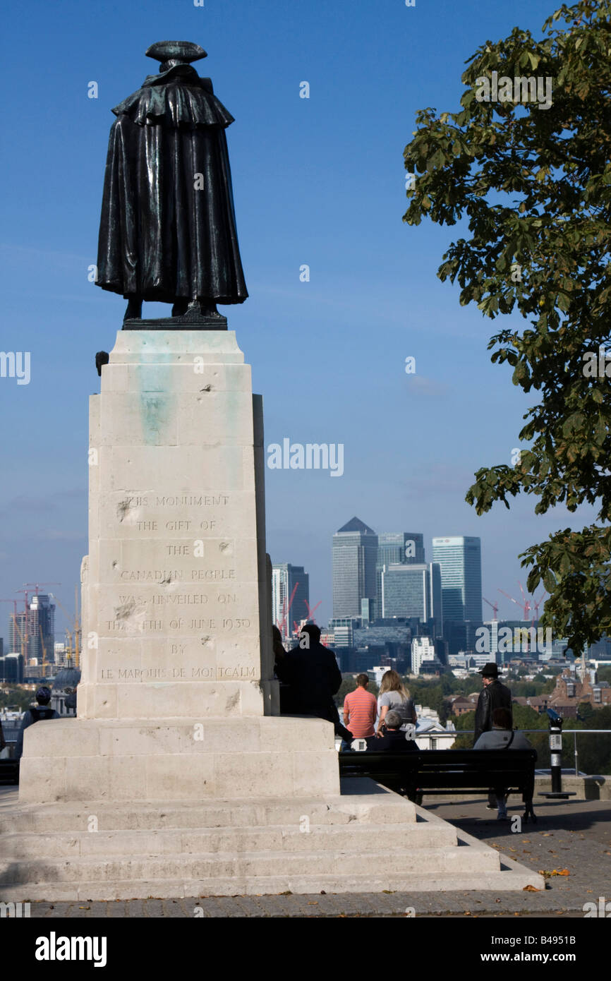 The General Wolfe statue, Greenwich Park, London, England uk gb Stock ...