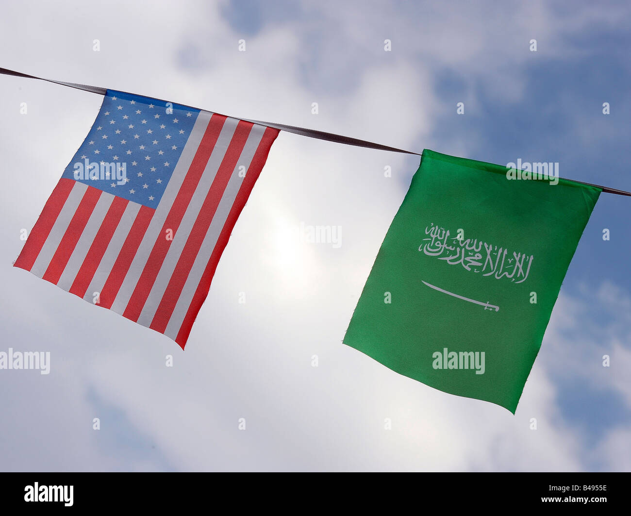 flags usa saudi arabia united states of america sky stars and stripes ...